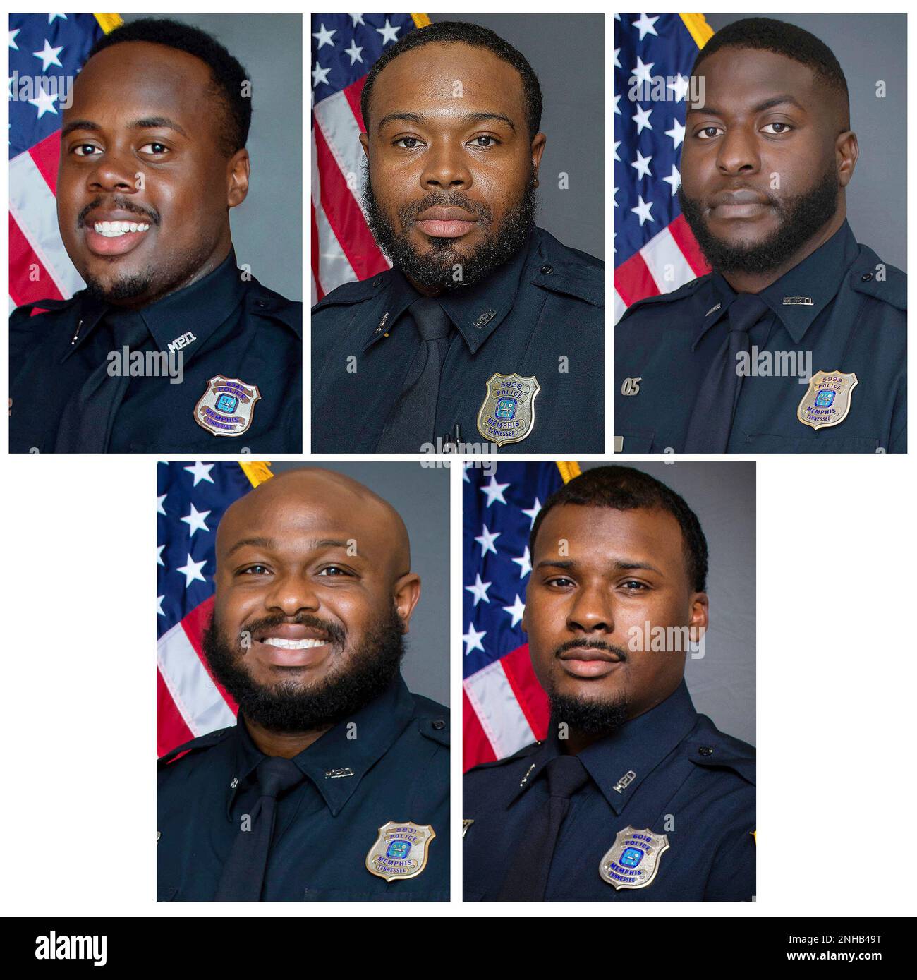 This combo of images provided by the Memphis Police Department shows ...