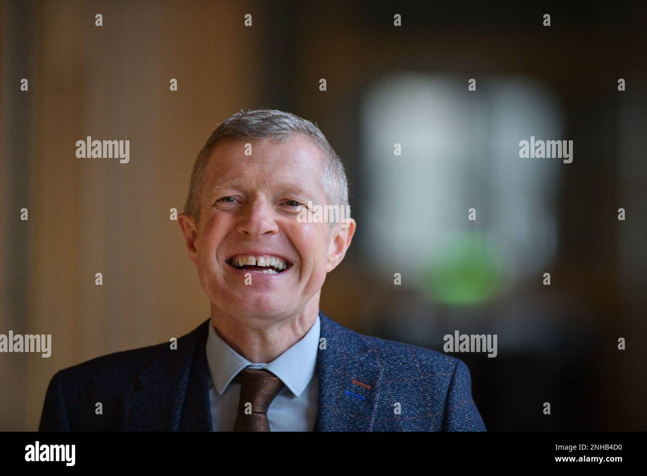 Edinburgh Scotland, UK 21 February 2023 Willie Rennie Scottish Liberal ...