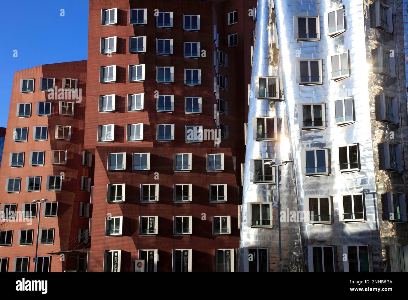 The Neuer Zollhof buildings, Media Harbour, Düsseldorf City, North ...