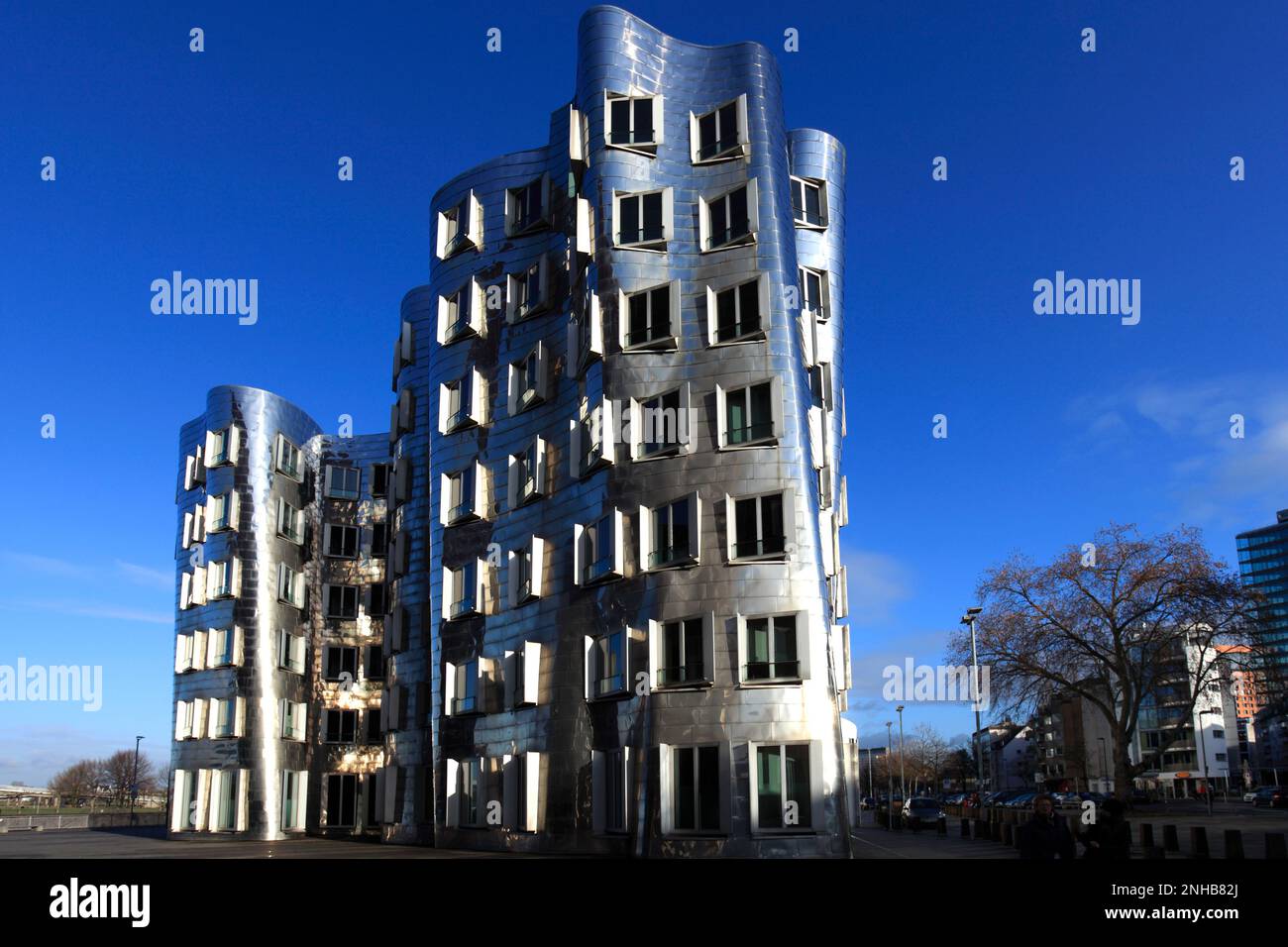 The Neuer Zollhof buildings, Media Harbour, Düsseldorf City, North ...