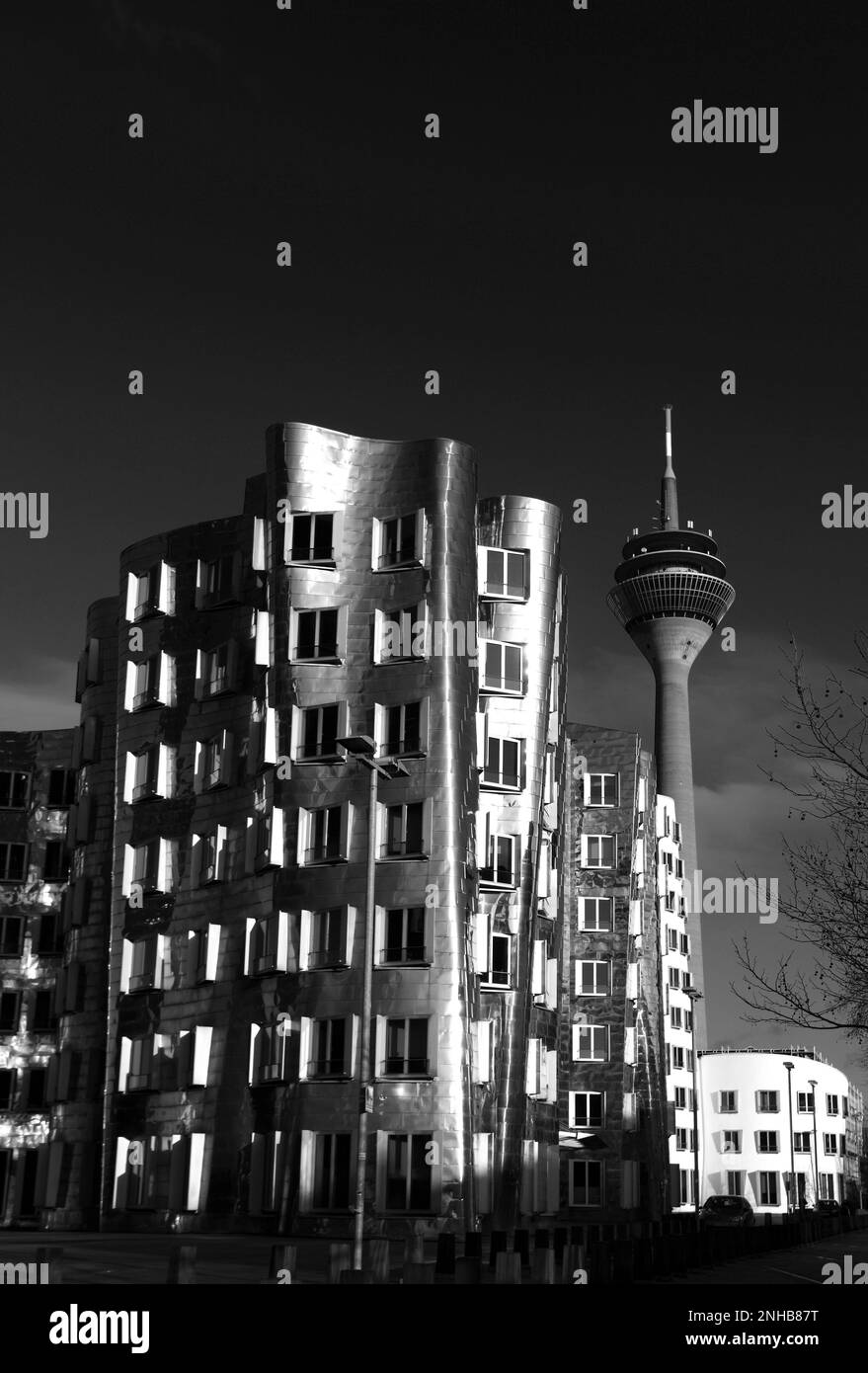 The Neuer Zollhof buildings, Media Harbour, Düsseldorf City, North ...