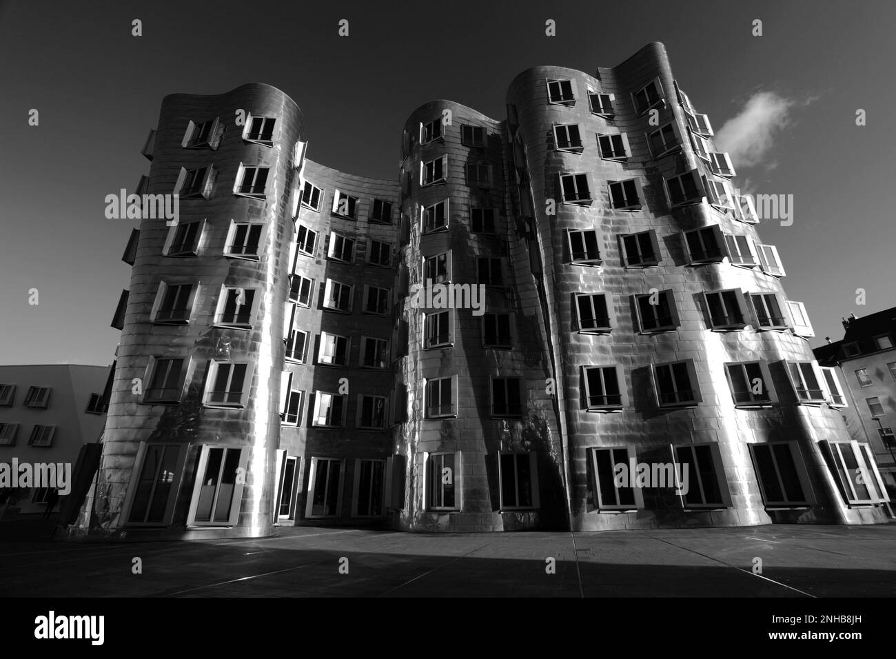 The Neuer Zollhof buildings, Media Harbour, Düsseldorf City, North ...