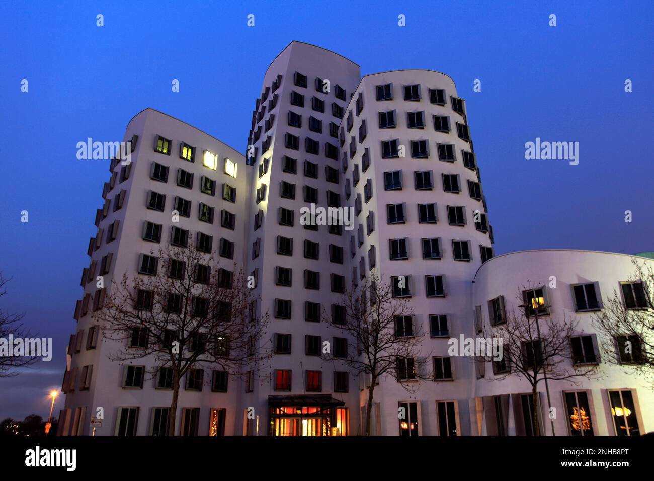 The Neuer Zollhof buildings, Media Harbour, Düsseldorf City, North ...