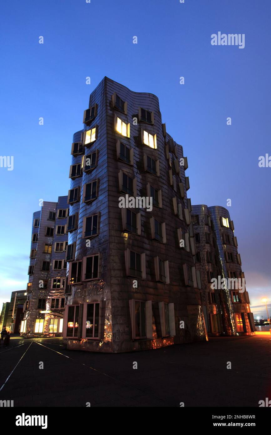 The Neuer Zollhof buildings, Media Harbour, Düsseldorf City, North ...