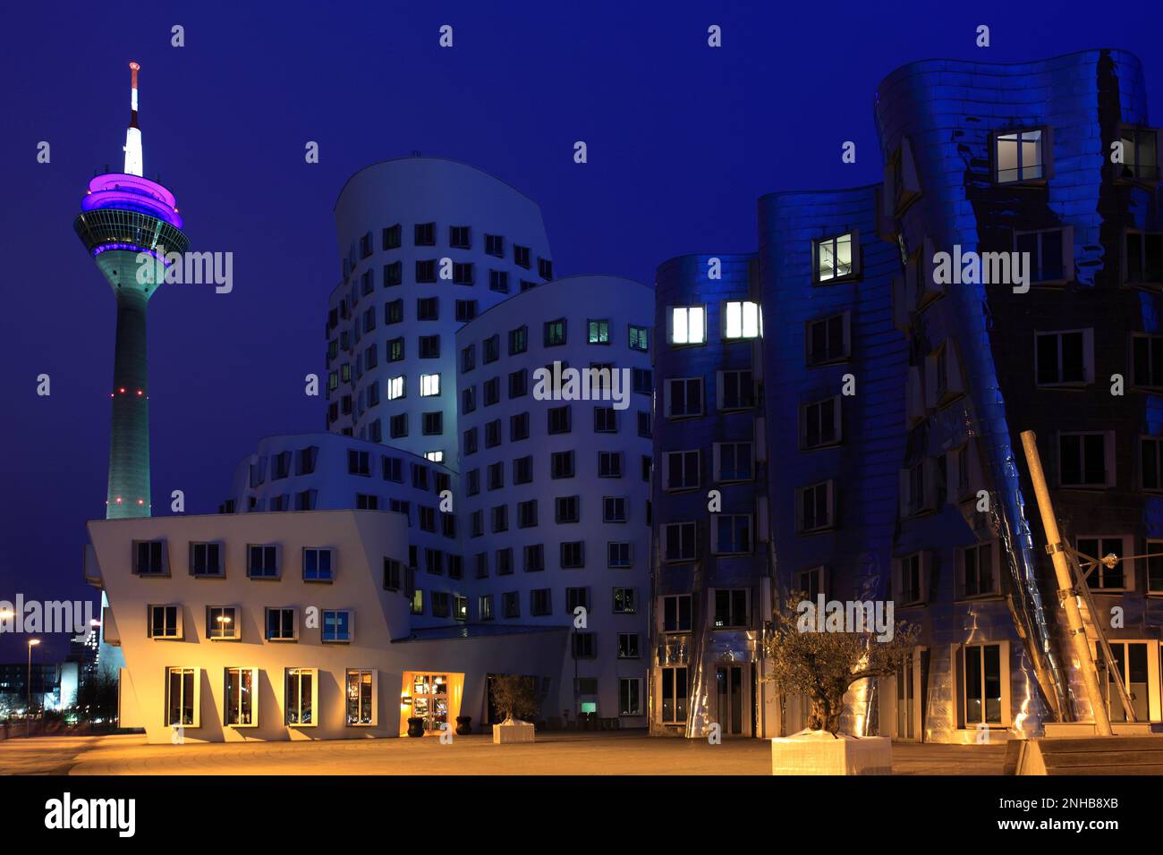 The Neuer Zollhof buildings, Media Harbour, Düsseldorf City, North ...