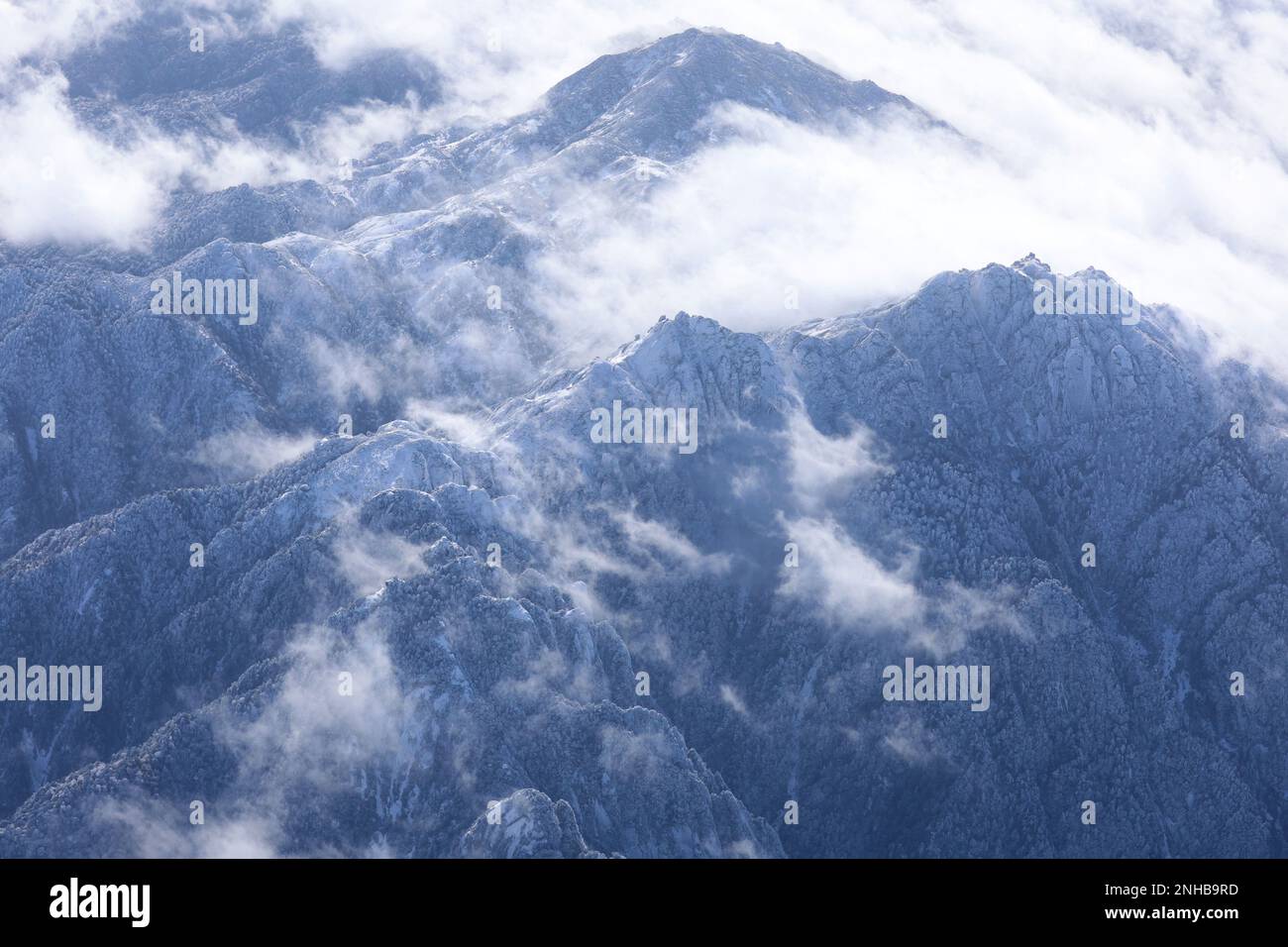 An aerial photo shows Yaku-shima Island in Yakushima Town, Kagoshima ...