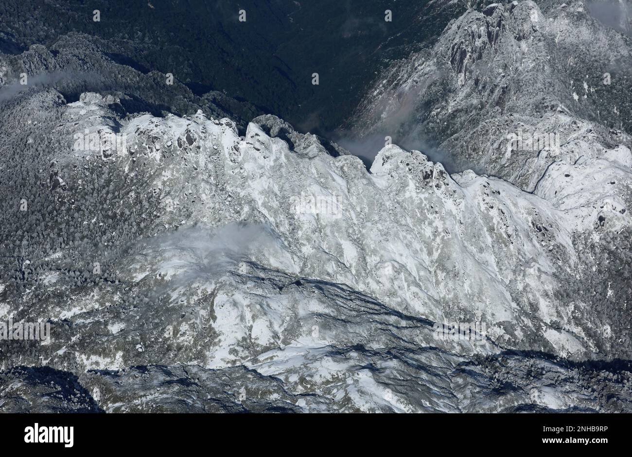 An aerial photo shows Yaku-shima Island in Yakushima Town, Kagoshima ...