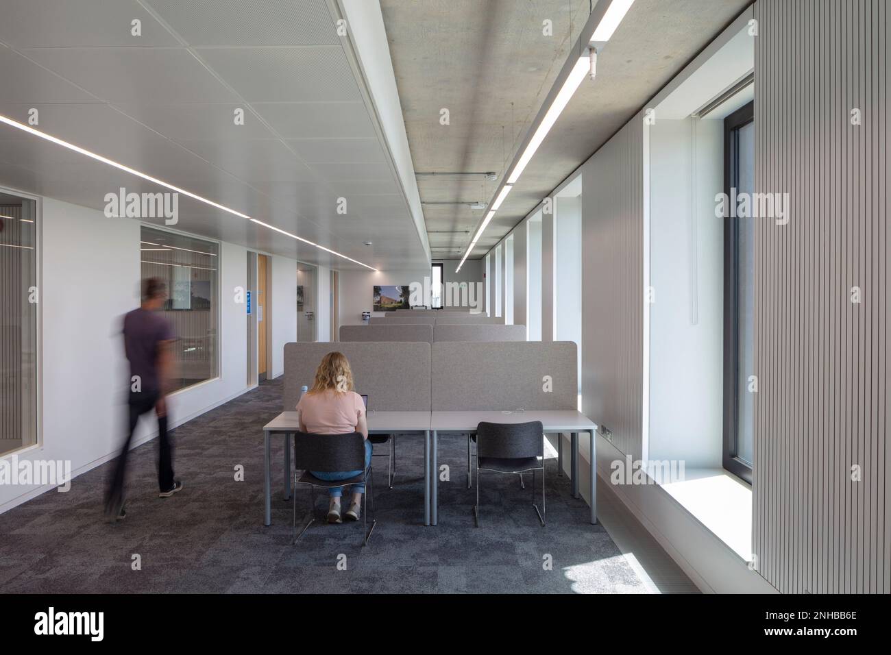 Open working areas, with class rooms connecting to the side. Centenary ...