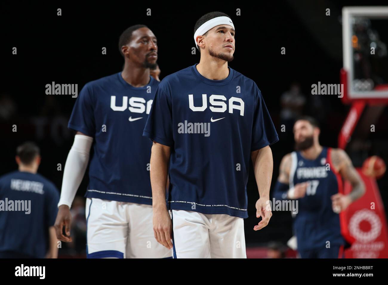 AUG 7, 2021: Devin Booker of United States in the Men's Basketball ...