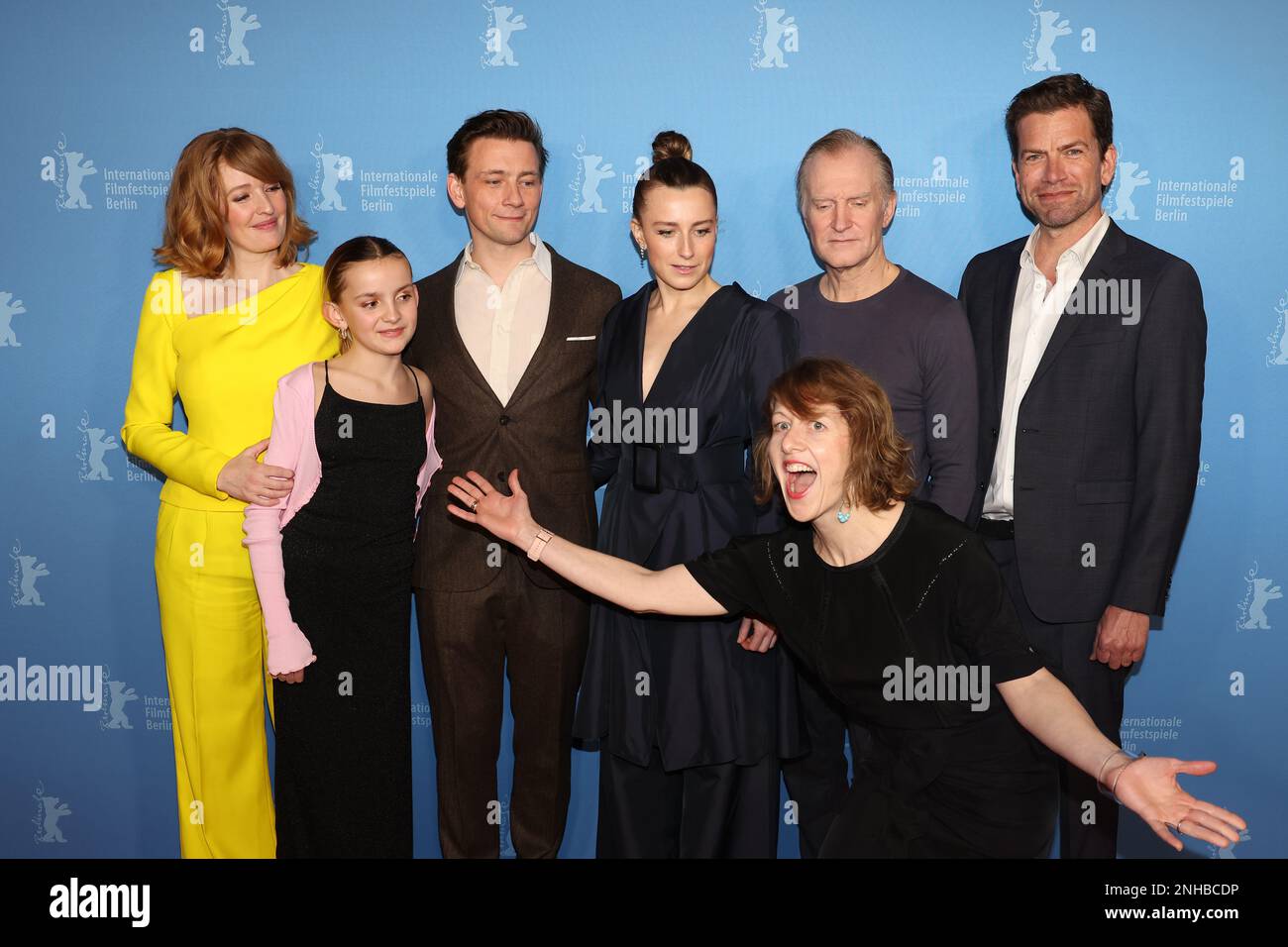 Berlin, Germany. 21st Feb, 2023. The cast around the main actors Esben ...
