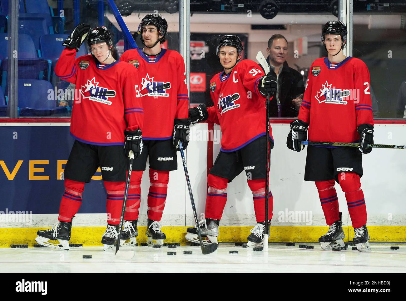 Seattle Thunderbirds' Gracyn Sawchyn, from left, Sudbury Wolves' Alex ...