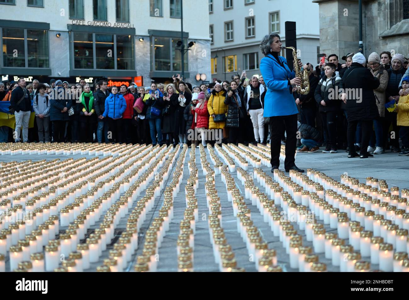 Vienna, Austria. 21st Feb, 2023. On the occasion of the anniversary of ...