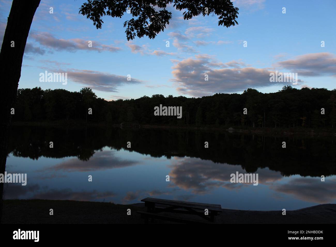 Pink sunset clouds lake hi-res stock photography and images - Alamy