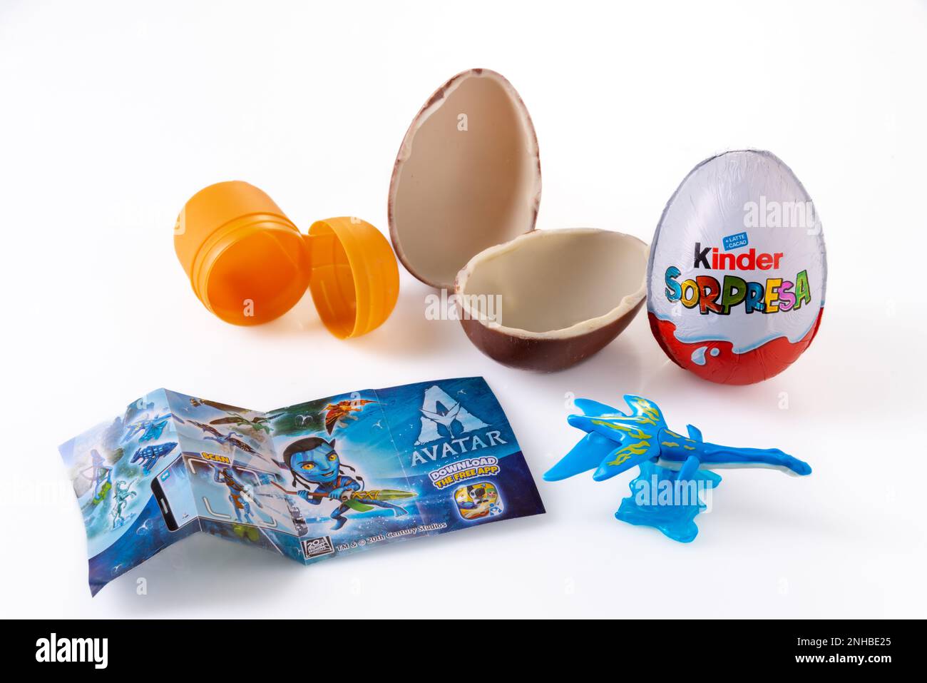 Alba Italy February 20 2023 Kinder Surprise Milk Chocolate Eggs