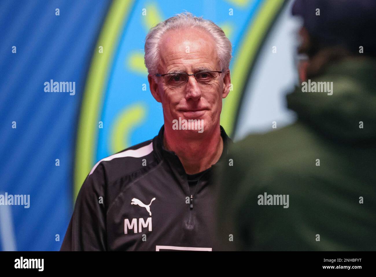 Mick McCarthy manager of Blackpool arrives at Ewood Park during the Sky ...