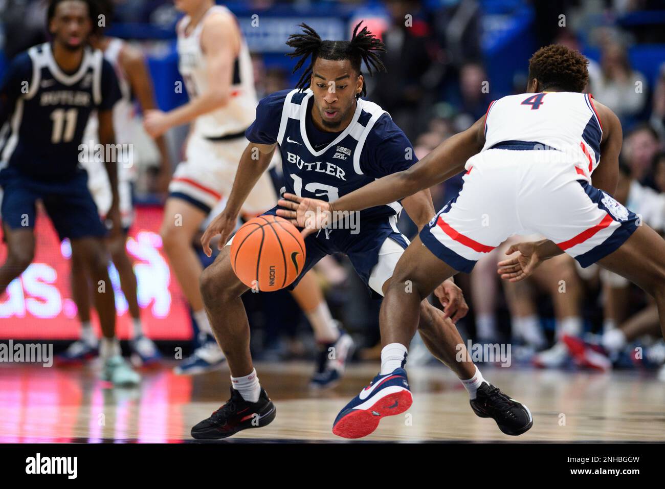 HARTFORD, CT - JANUARY 22: Butler Bulldogs guard Jayden Taylor (13 ...