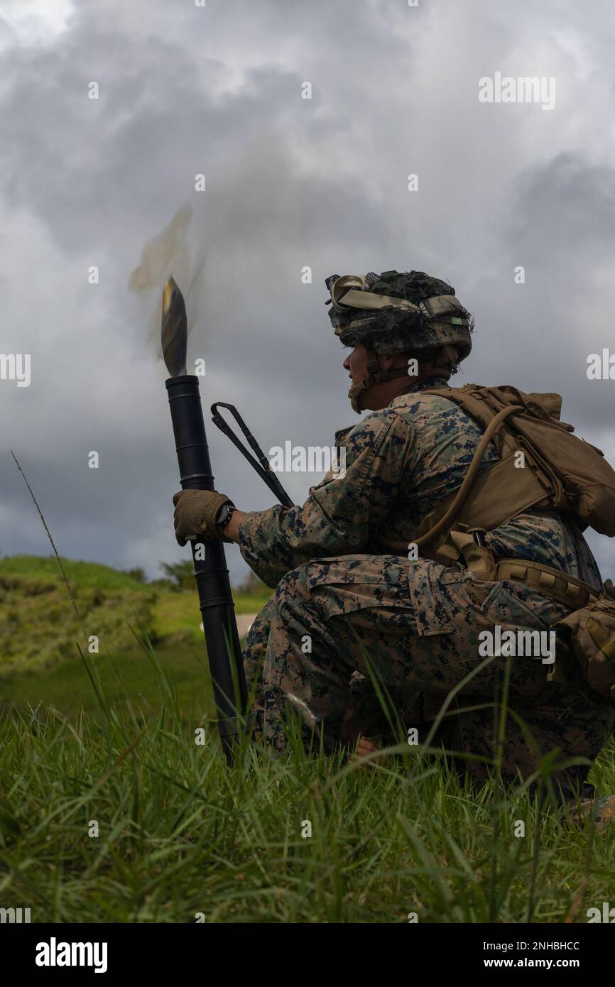 U.S. Marine Corps Sgt. Andrew Licea, a mortar section leader with 3d ...