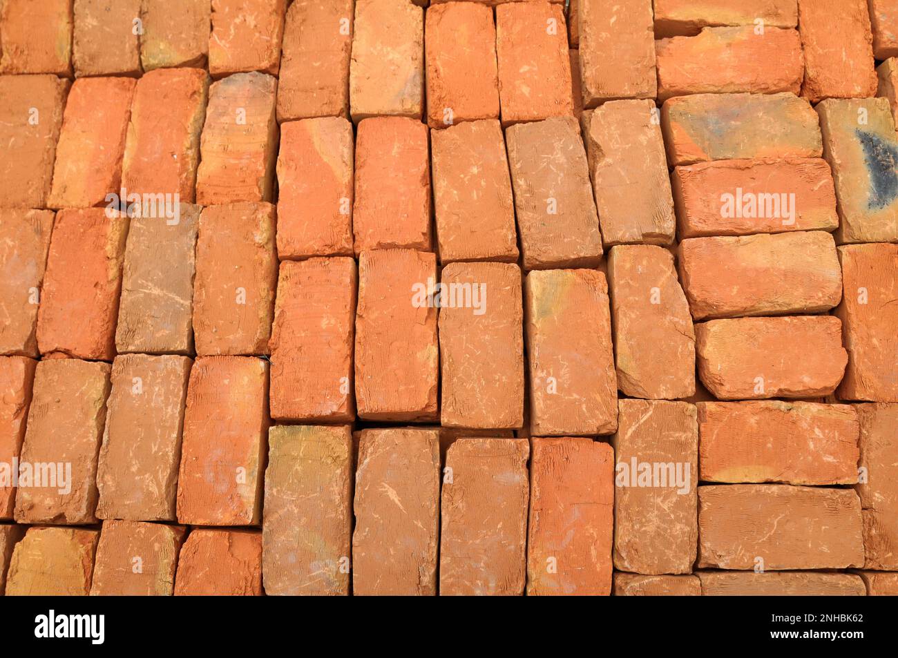 In the pile is a ready-made fired brick made of clay Stock Photo - Alamy
