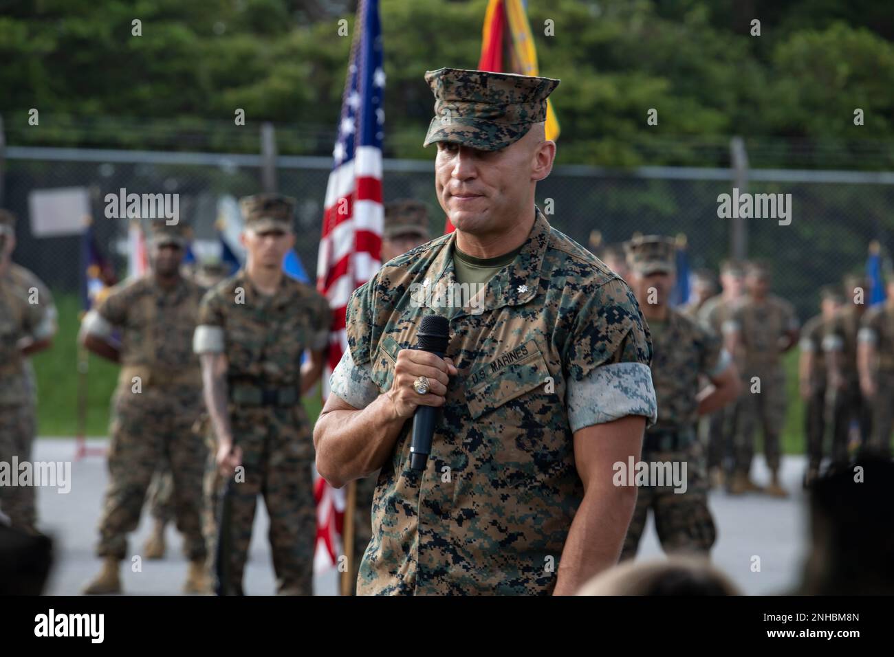 U.S. Marine Corps Lt. Col. Jason Lambert, the commanding officer of ...