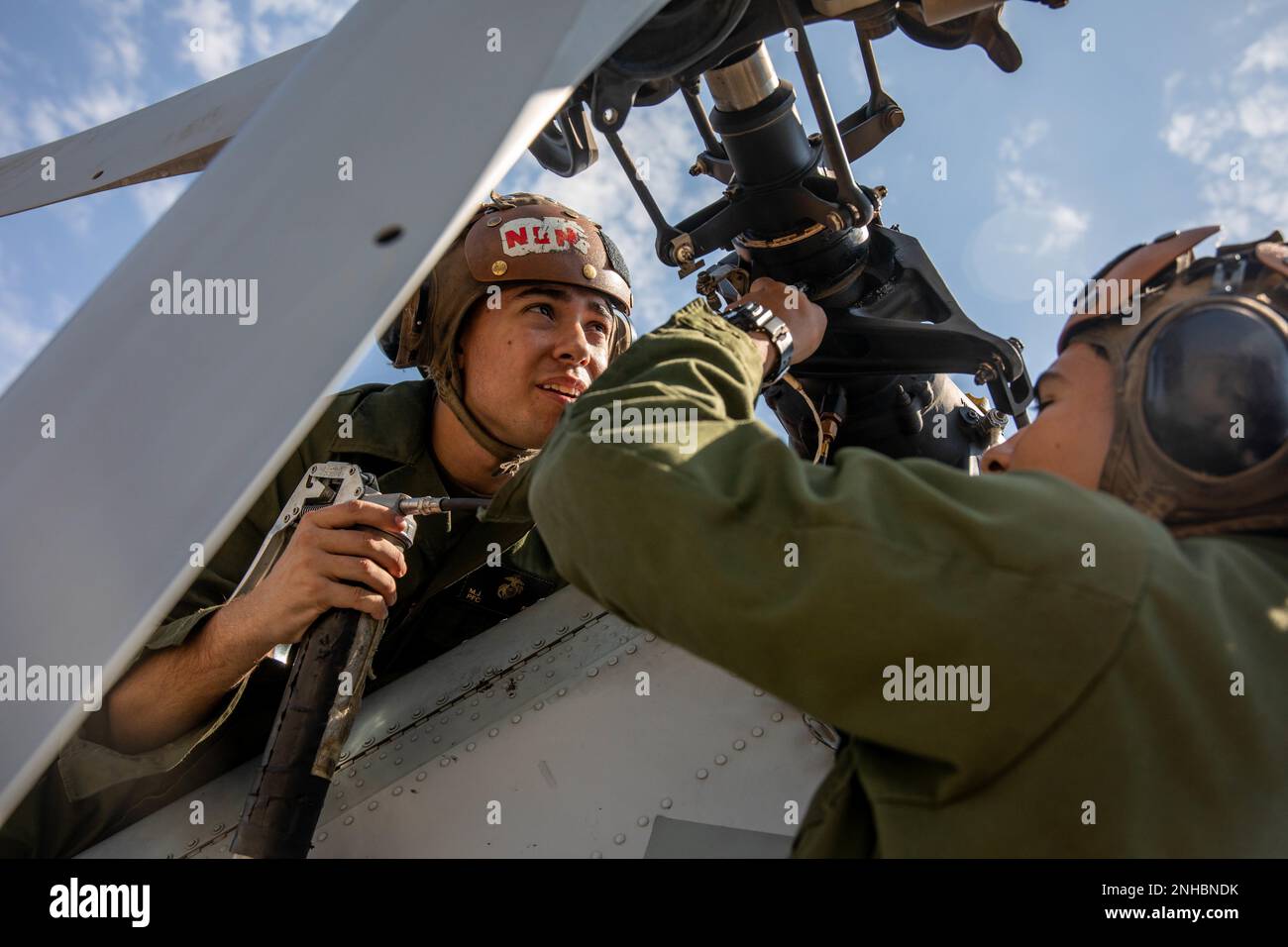 U.S. Marines with Marine Light Helicopter Attack Squadron (HMLA) 775 ...