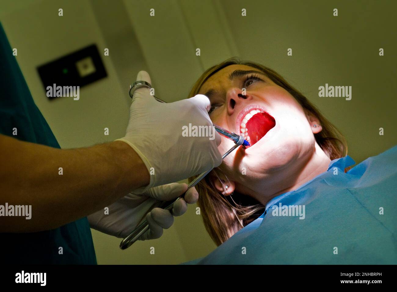 Dental Implantology, Scared Patient Stock Photo - Alamy