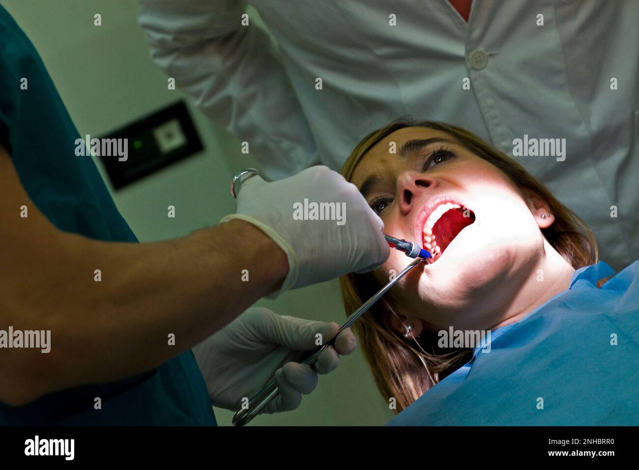 Dental Implantology, Scared Patient Stock Photo - Alamy