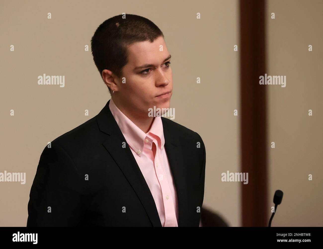 Riley Dowell is arraigned at Boston Municipal Court, Monday, Jan. 23 ...