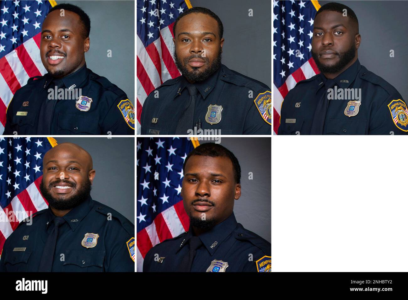 This combo of images provided by the Memphis Police Department shows ...
