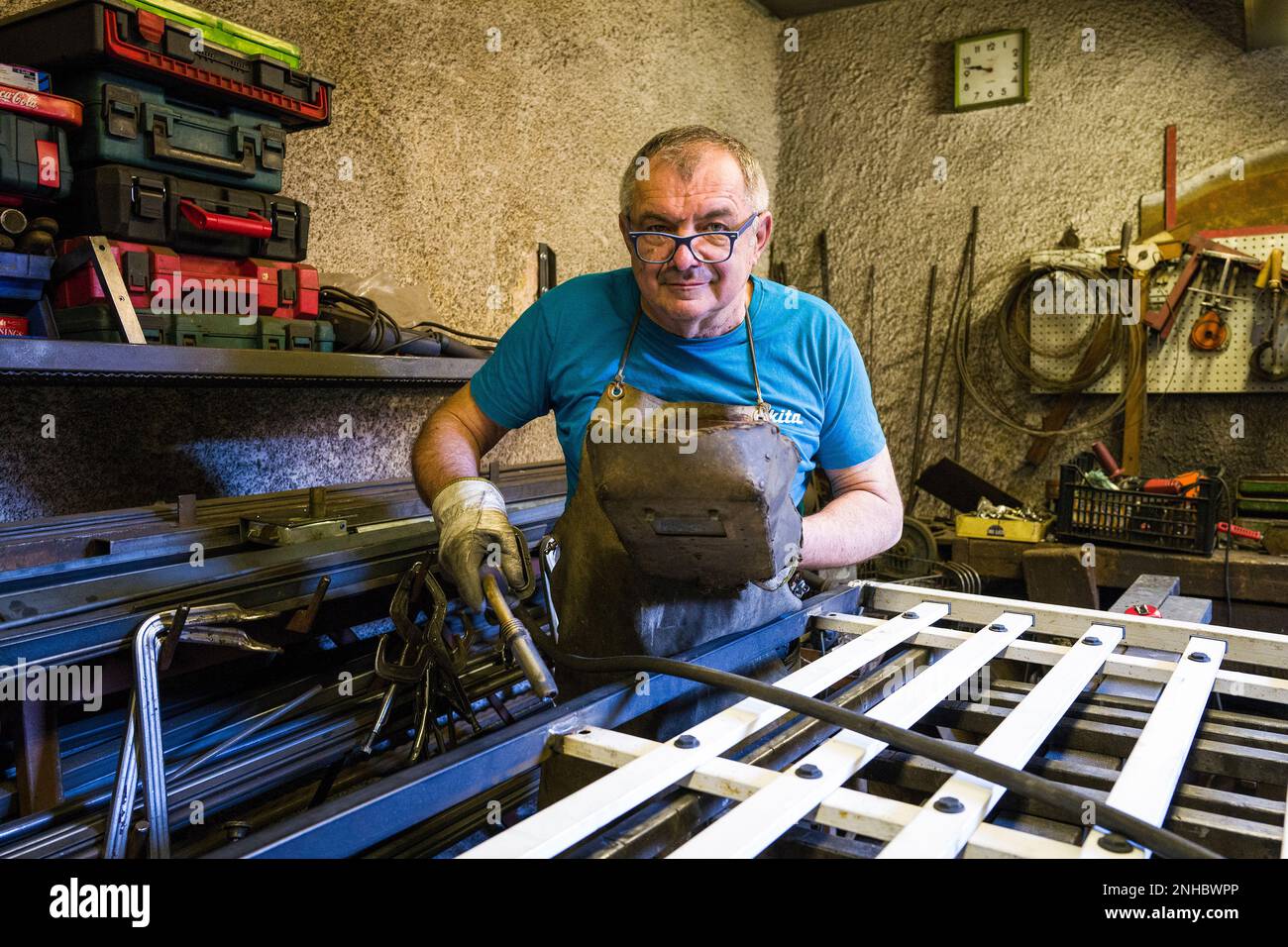 Italy, Ossona, Emilio Porrati Blacksmith Stock Photo - Alamy