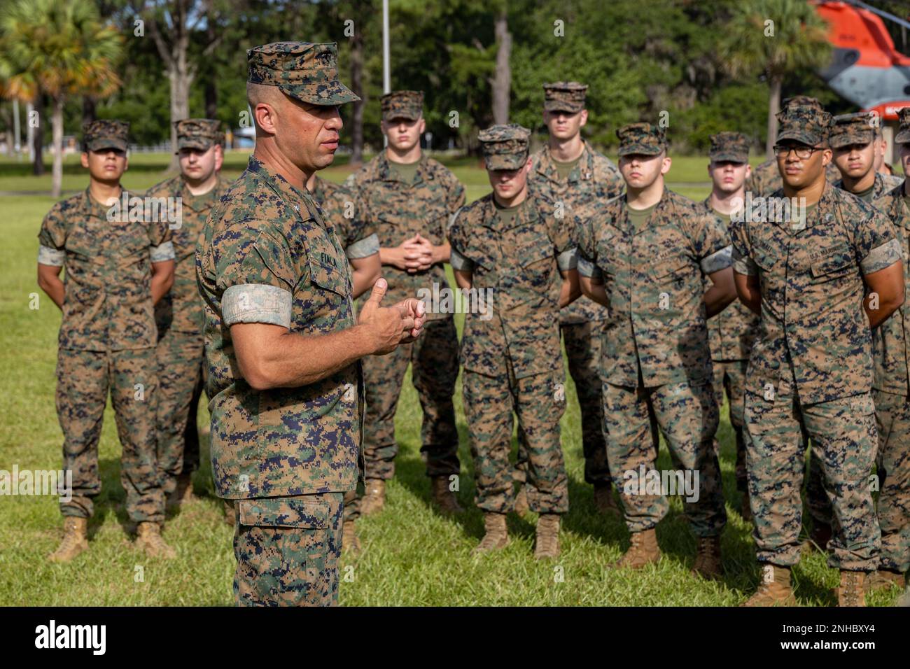 U.S. Marine Corps Lt. Col. Benjamin Fiala, commanding officer ...