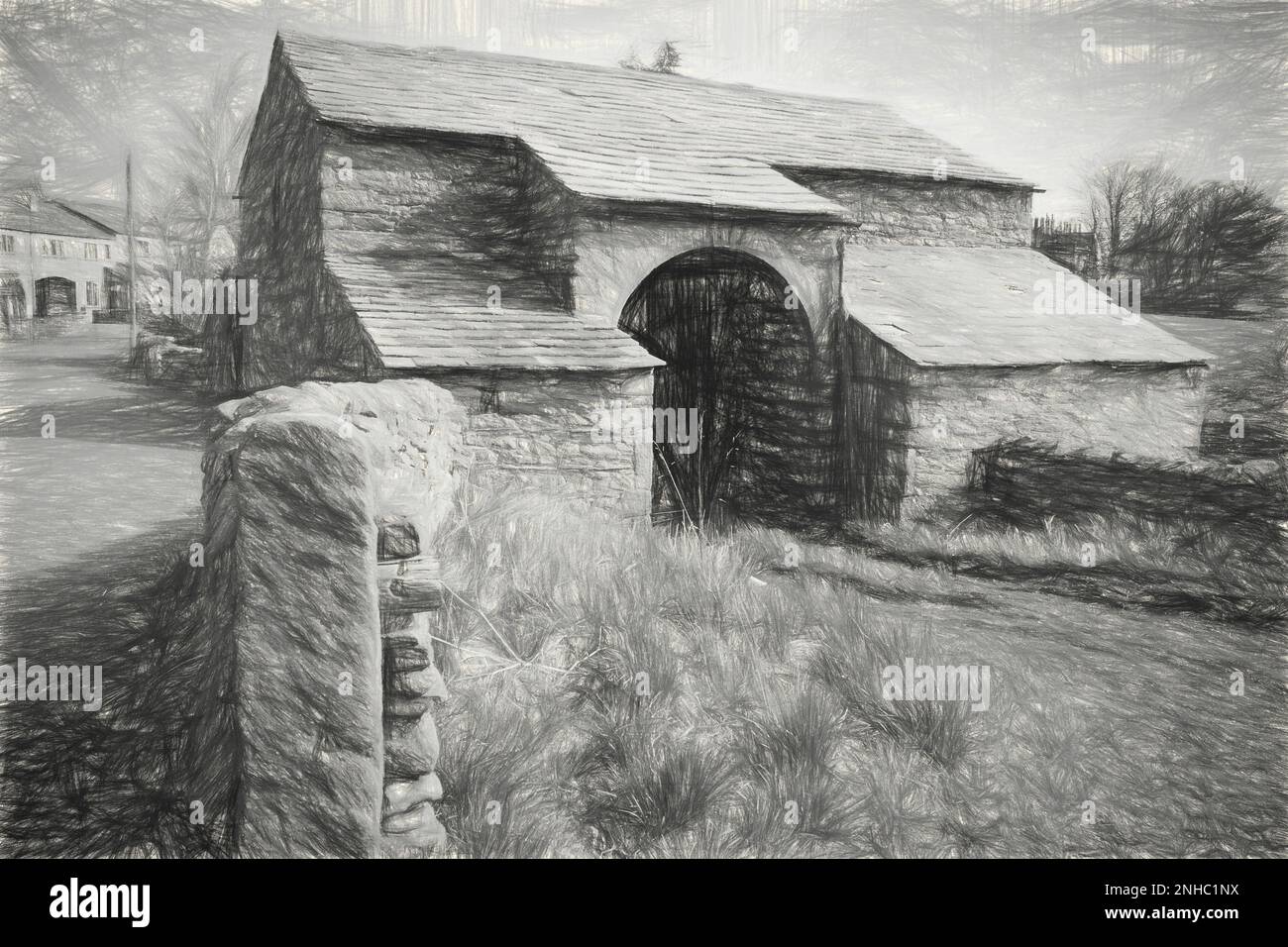 Old barn long preston hi-res stock photography and images - Alamy