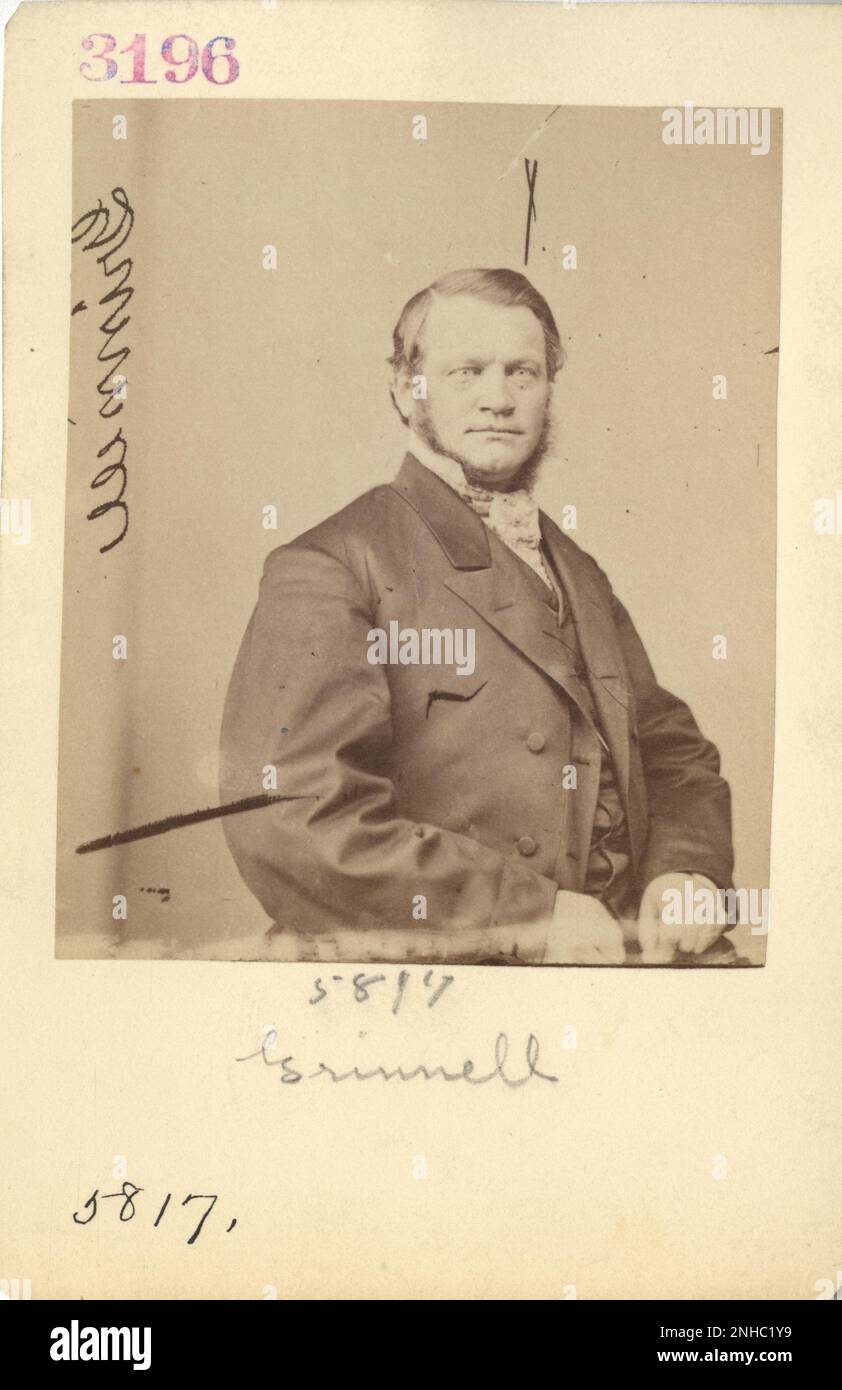 Hon. Josiah B. Grinnell, Iowa 19th Century Mathew Brady, Quartermaster ...
