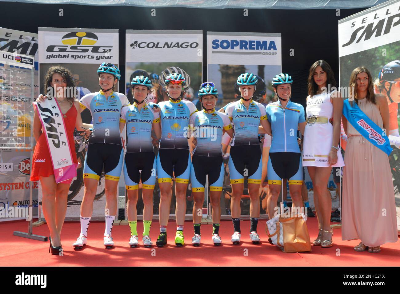 Italy, Corbetta, Giro D'italia Female, Astana Team Stock Photo - Alamy