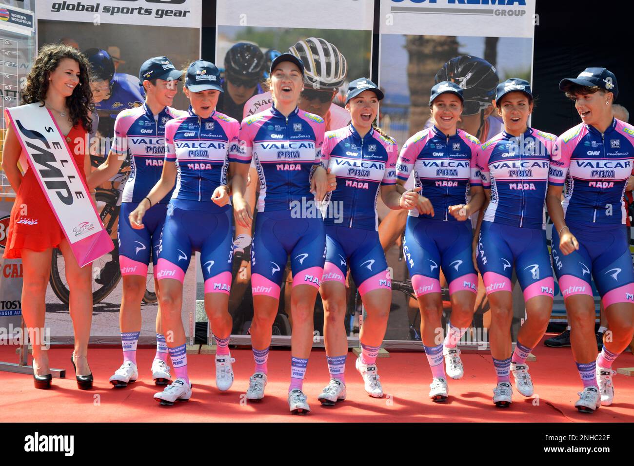 Italy, Corbetta, Giro D'italia Female, Team Valcar Stock Photo - Alamy