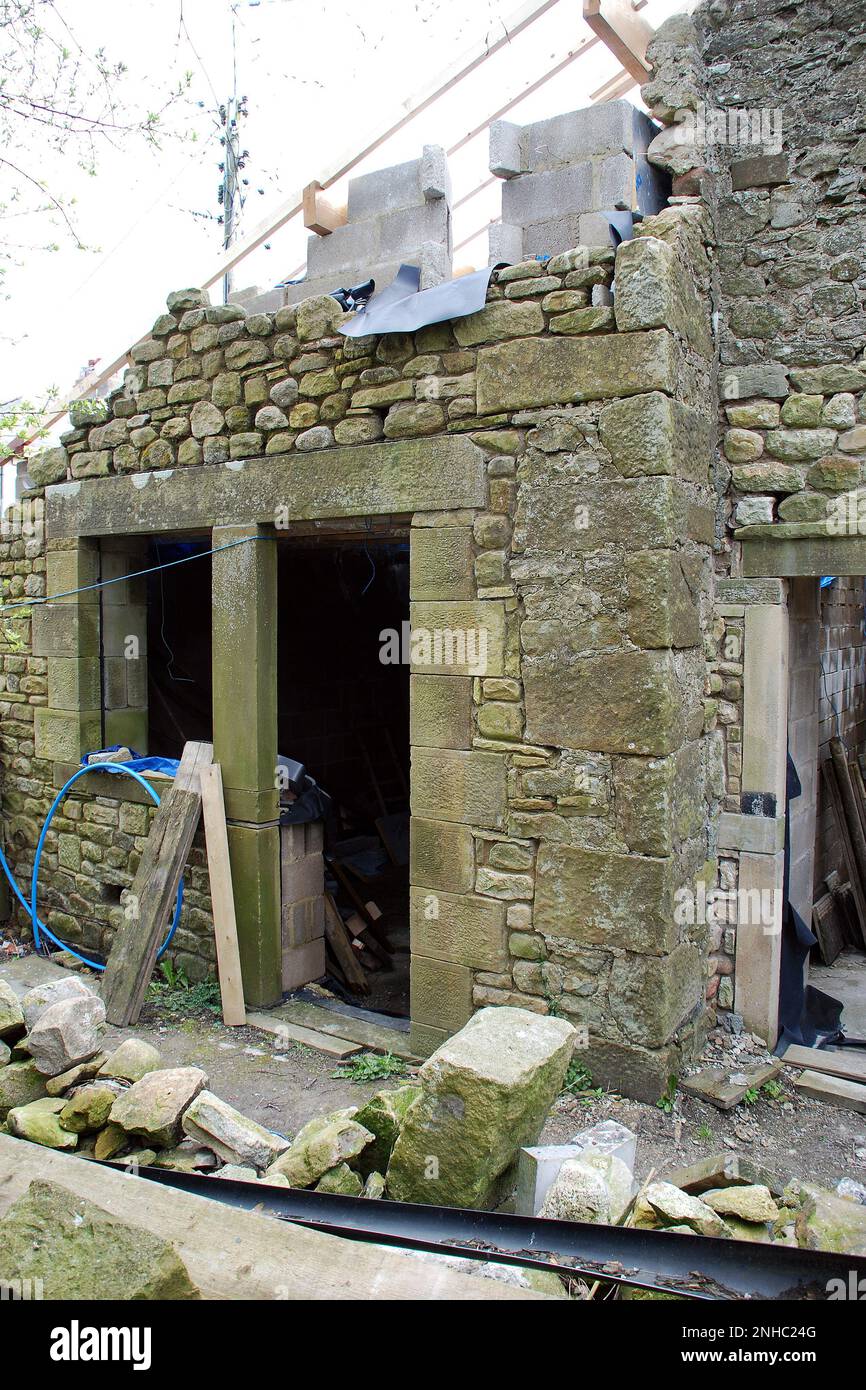 Partial restoration or rebuild at Church Street Long Preston.Long term ...