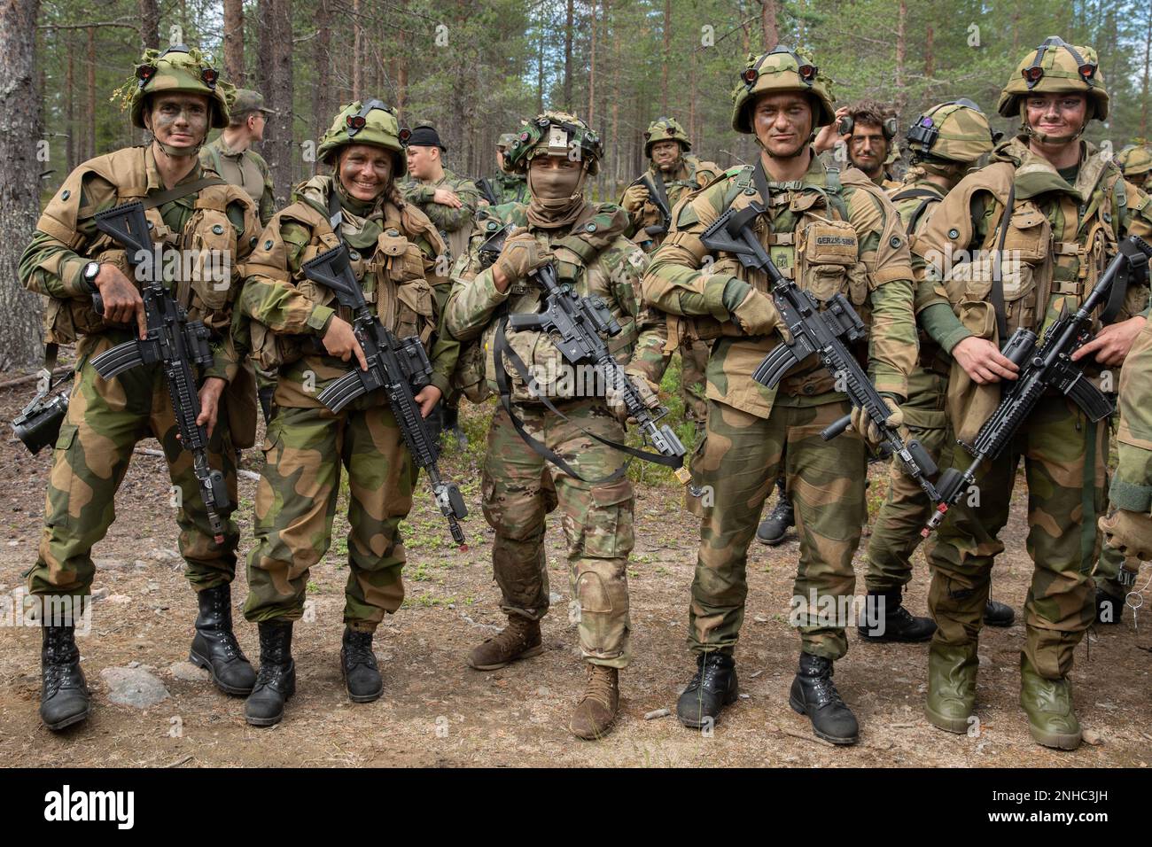 U.S. Army Spc. Carlos Contreras, center, assigned to “Viper” Company ...