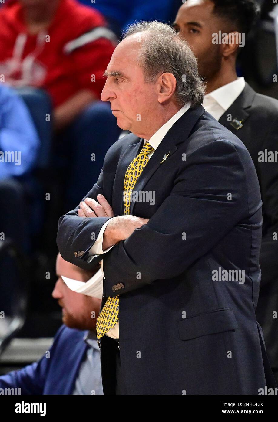 ST. LOUIS, MO - JANUARY 21: LaSalle coach Fran Dunphy watches his team ...