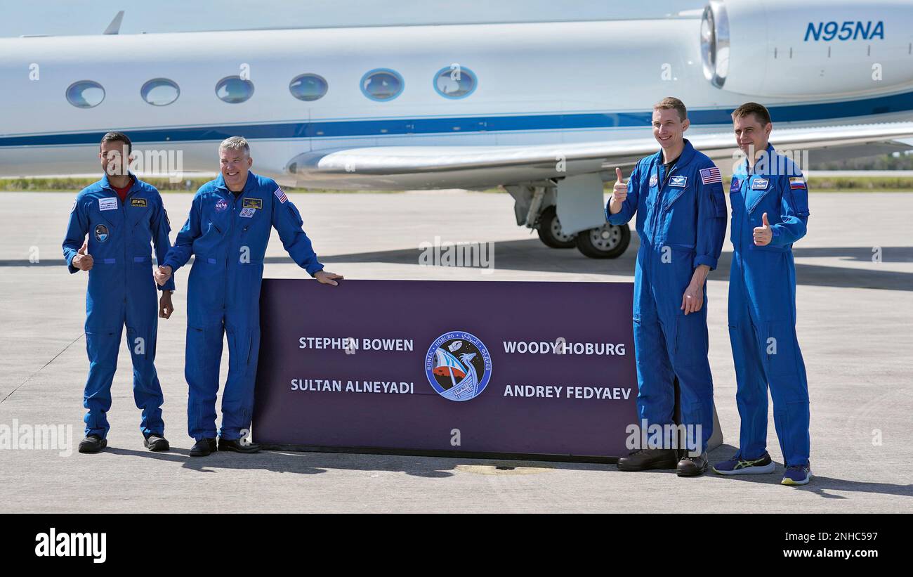 SpaceX Crew 6 members, from left, United Arab Emirates astronaut Sultan ...