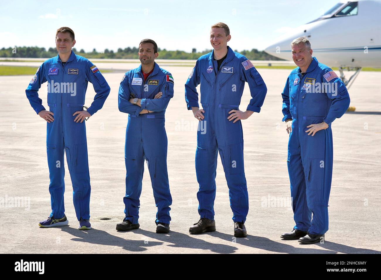 SpaceX crew 6 members, from left, Russian Cosmonaut Andrey Fedyaev ...