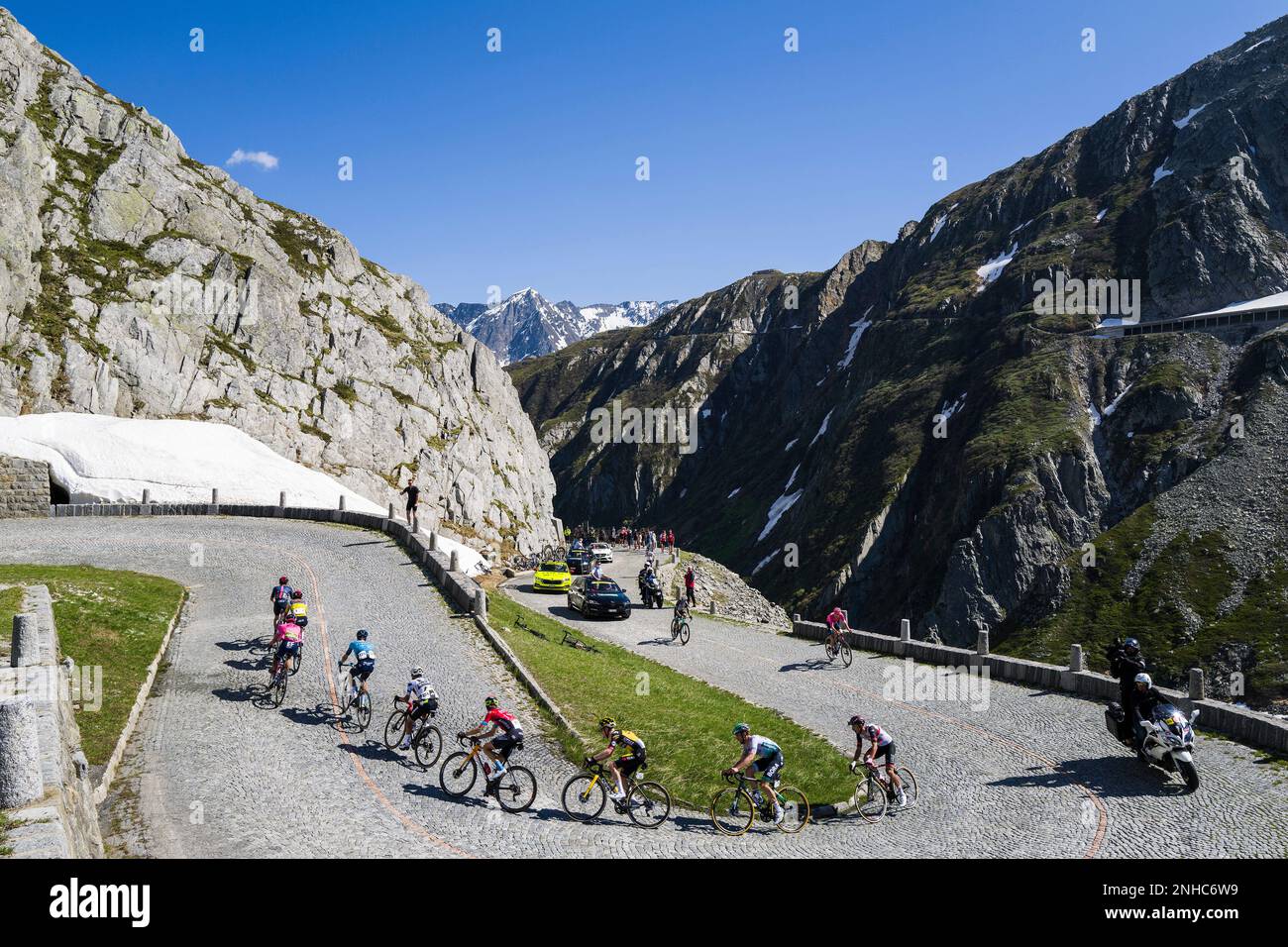 Switzerland, Tour De Suisse, Gotthard Pass (tremola Stock Photo - Alamy
