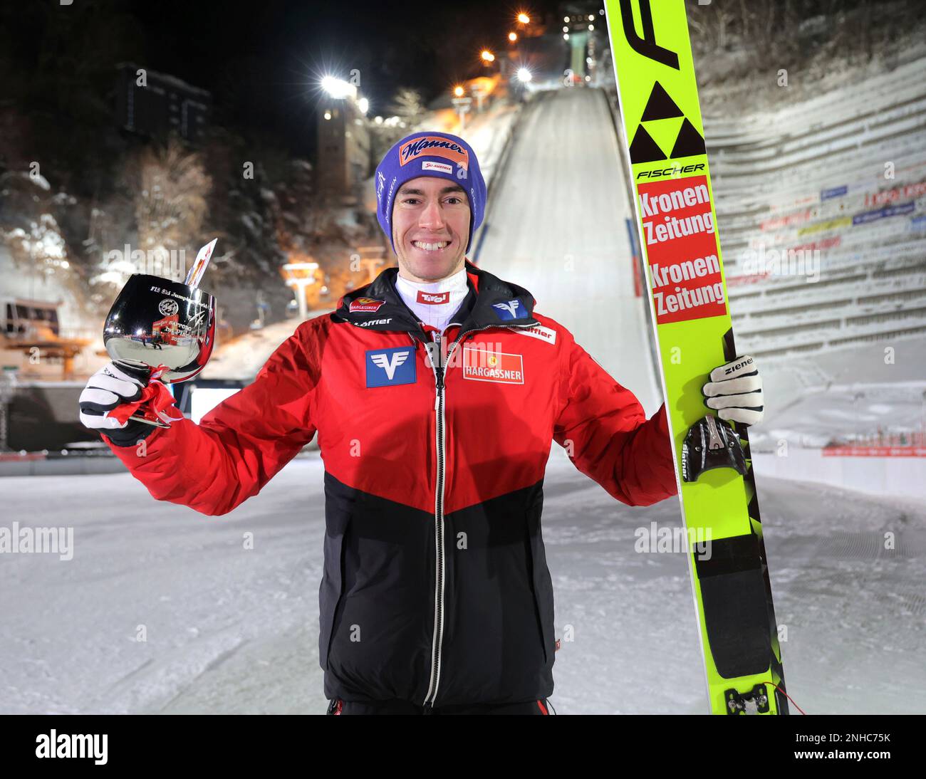 KRAFT Stefan of Austria holding a cup poses for a photo at the World ...