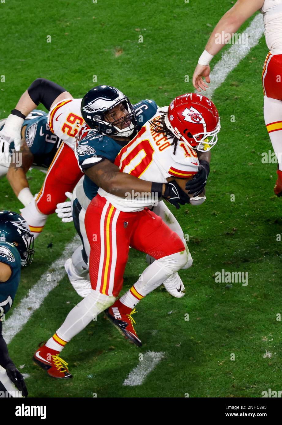 Philadelphia Eagles defensive tackle Javon Hargrave (97) tackles Kansas ...