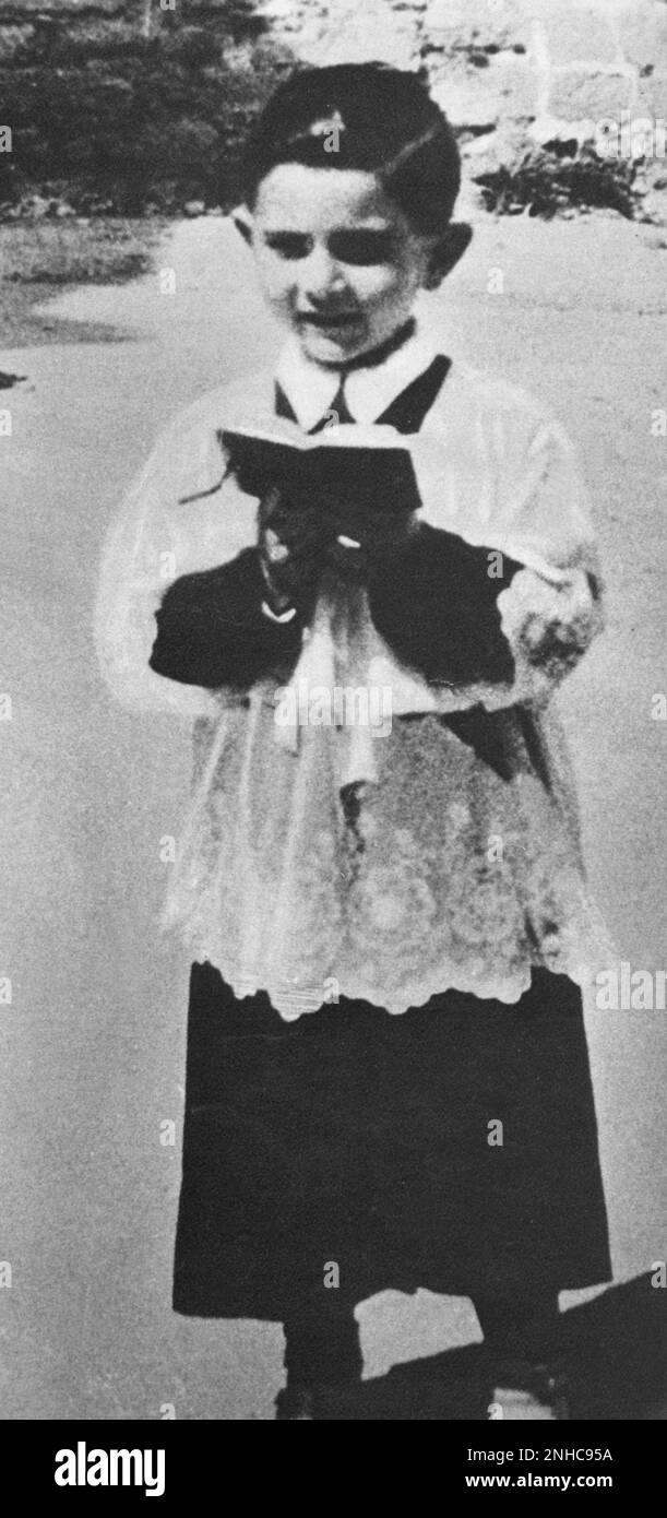 1944 , Militello , Sicily , Italy : The italian showman PIPPO BAUDO ...