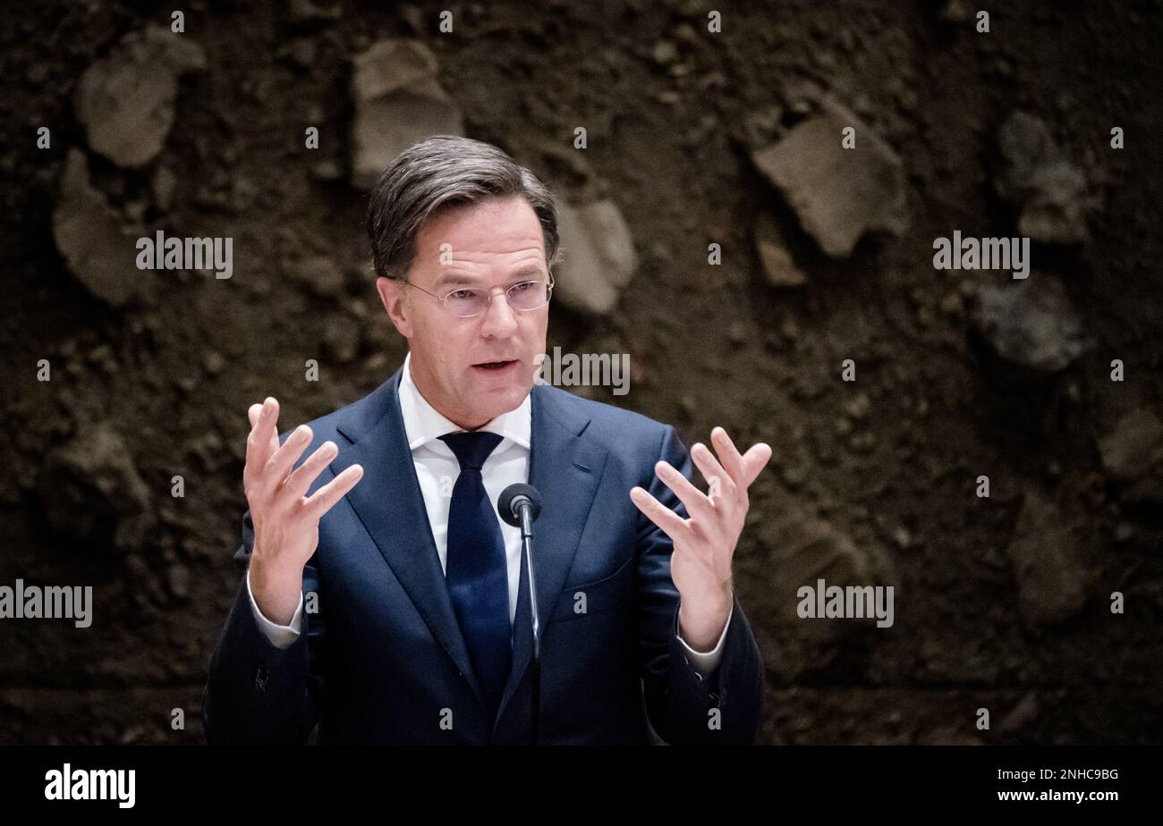 THE HAGUE - Prime Minister Mark Rutte during a debate on Dutch support ...
