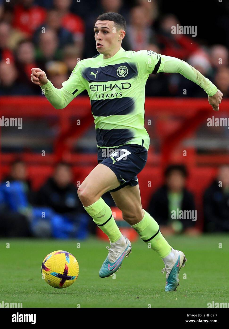 Manchester City's Phil Foden in action during the Premier League match ...