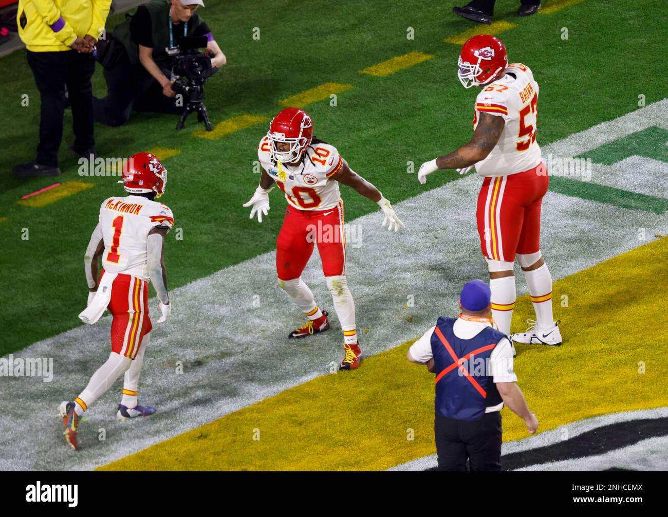 Kansas City Chiefs running back Isiah Pacheco (10) celebrates after ...