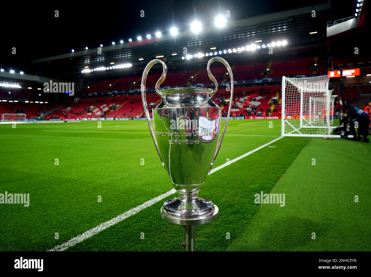 A general view of the UEFA European Champion Clubs' Cup on display ...