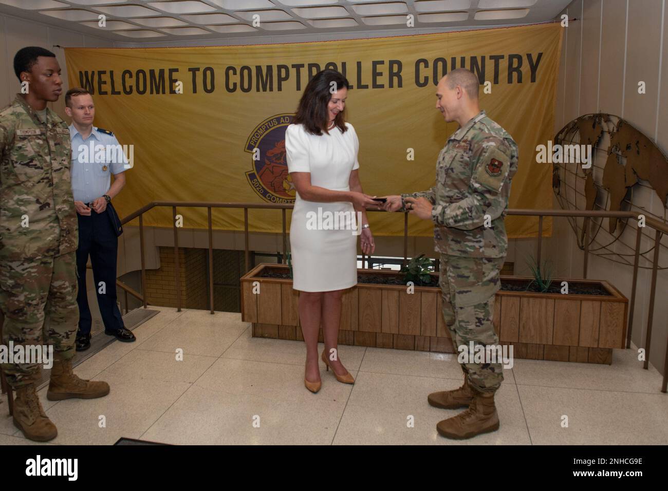 The honorable kristyn e jones visit to jbsa lackland hi-res stock ...