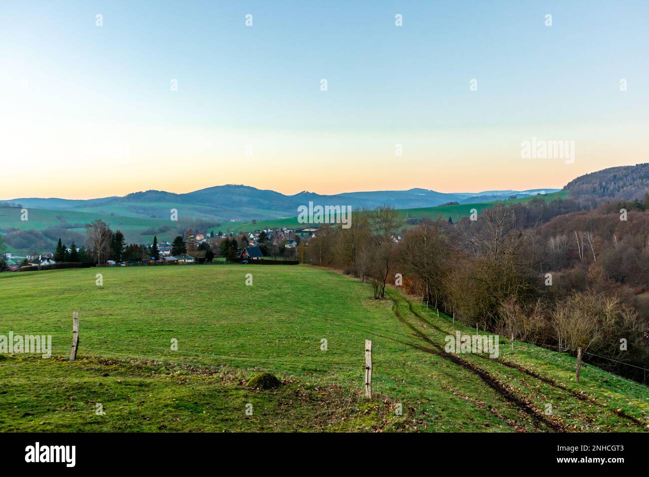 On the road in beautiful southern Thuringia at the gates of the ...