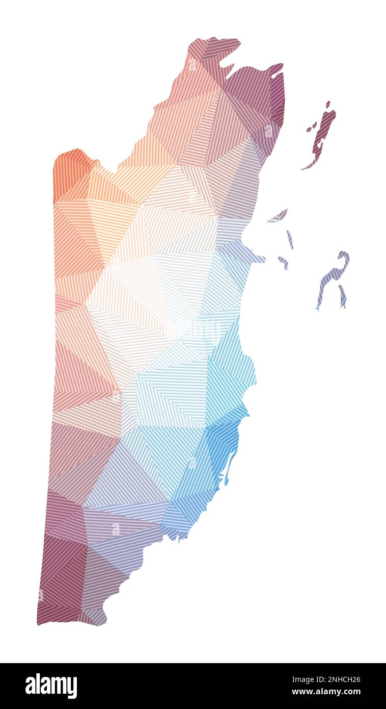 Belize vector outline map hi-res stock photography and images - Alamy